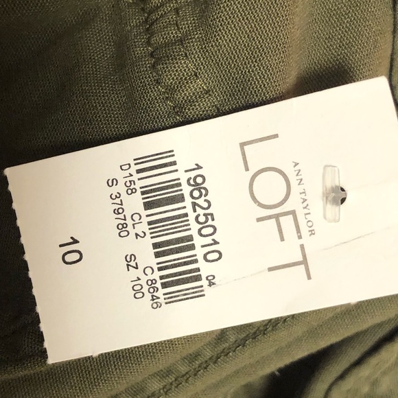 LOFT | Jeans | Loft Rn4923 Womens Olive Green With Belt Pant Size 10new ...